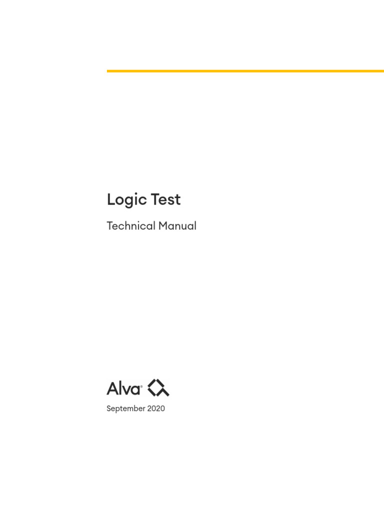 Alva's Logic Test - Technical Manual | PDF | Intelligence Quotient ...