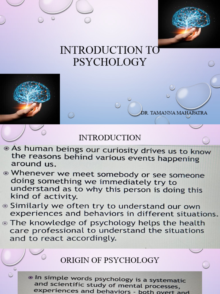 Introduction To Psychology | PDF | Psychology | Cognition