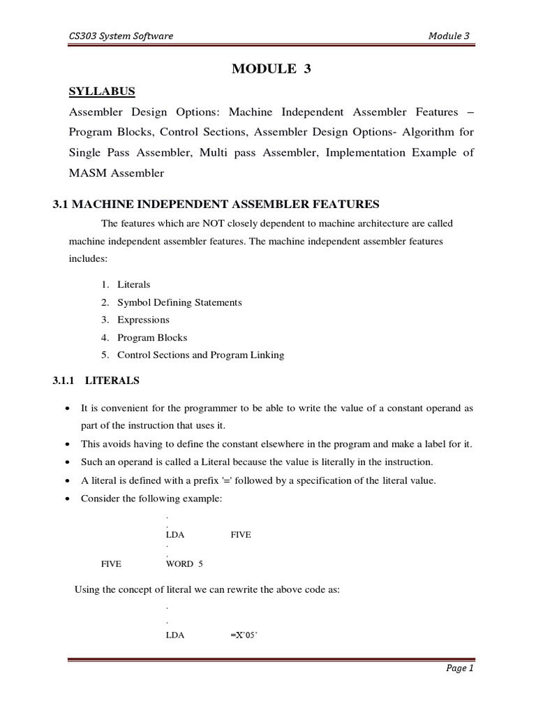 Module 3 | Download Free PDF | Assembly Language | Computer Program