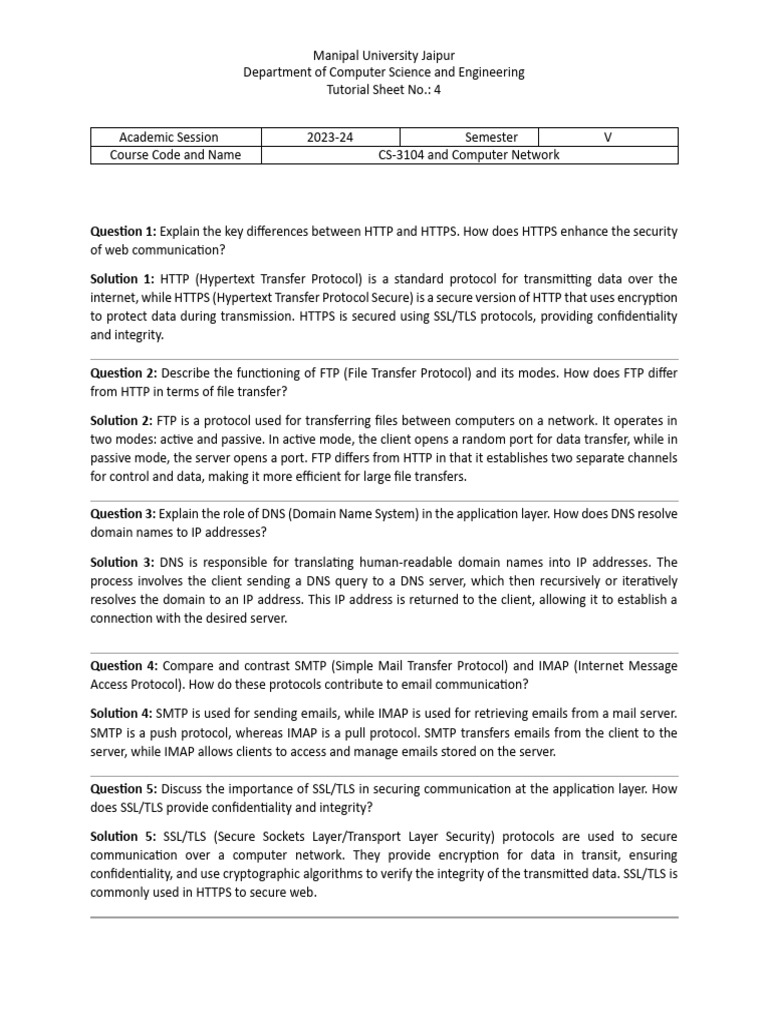 Application_Layer_Tutorial | PDF | Domain Name System | File Transfer Protocol
