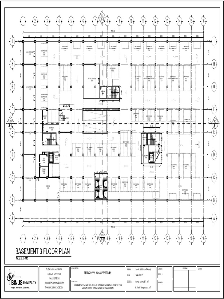Basement 3 Floor Plan: Perencanaan Hunian Apartemen | PDF