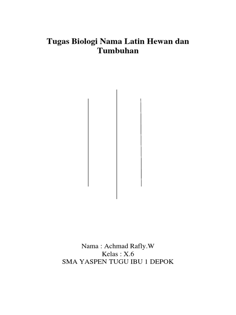 Daftar Nama Latin Hewan dan Tumbuhan | PDF | Griya & Taman