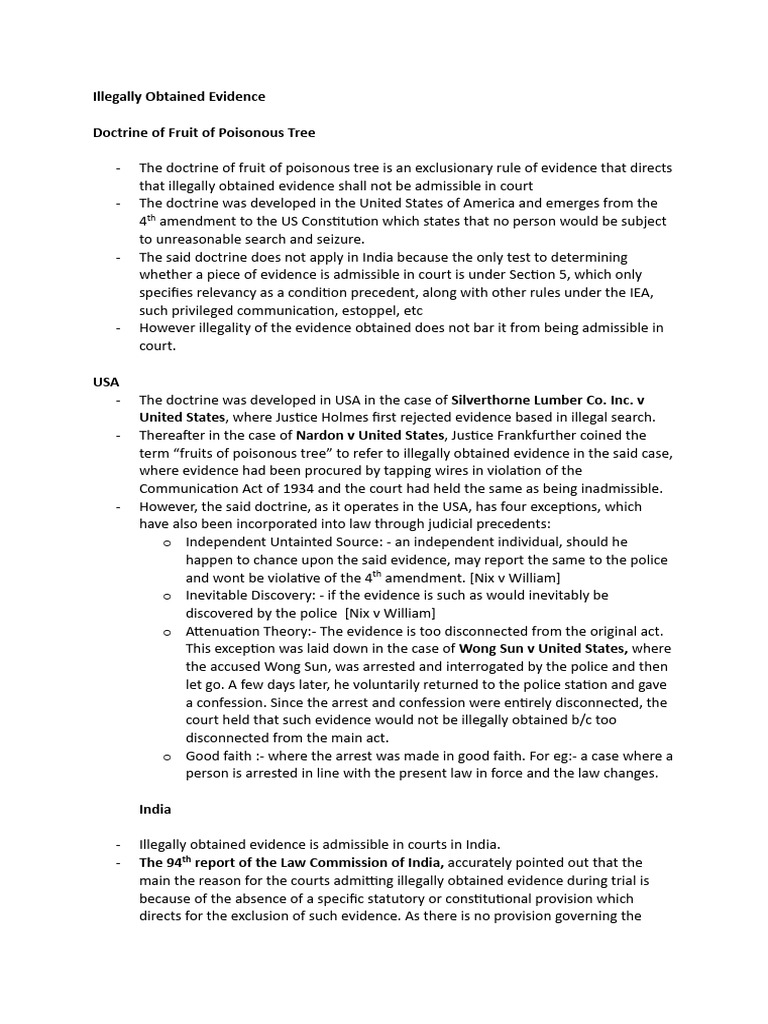 Evidence Law Notes -2 | PDF | Evidence | Legal Procedure