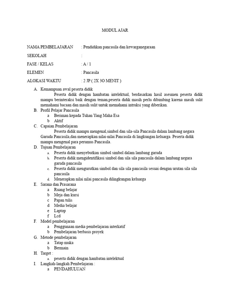 Modul Ajar PKN Abk | PDF