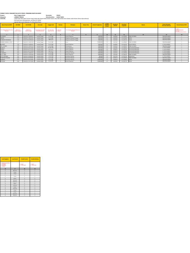 Format - Import - DESA BUNUT BAOK BSPS | PDF