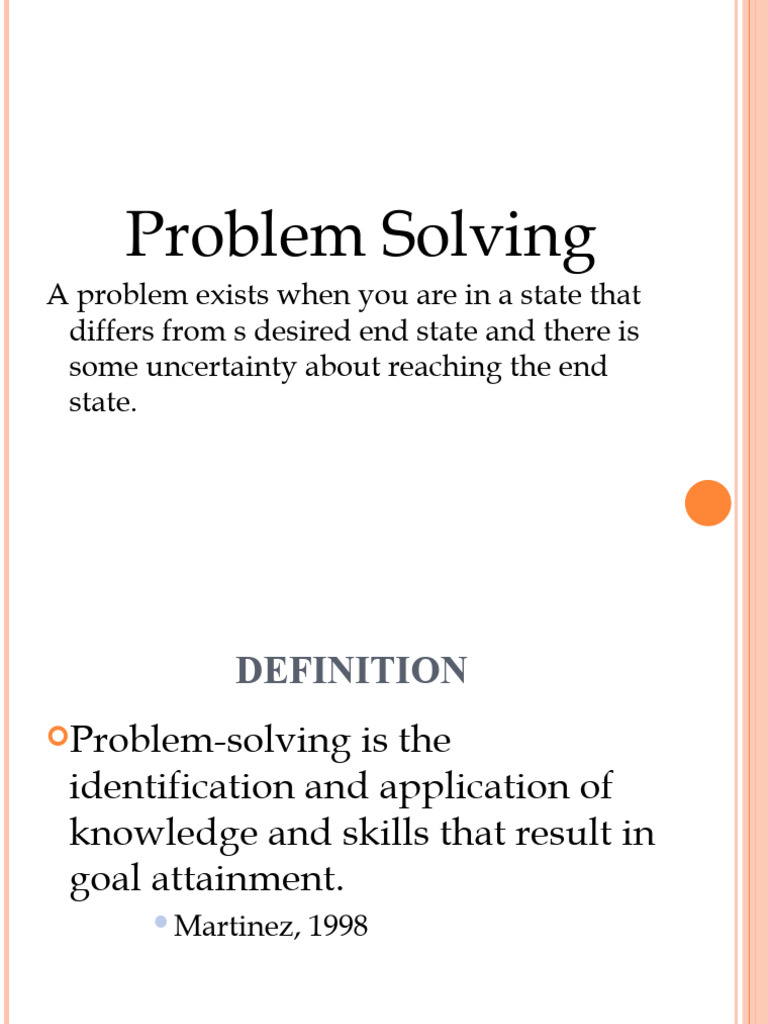 Problem Solving | PDF | Cognition | Cognitive Science
