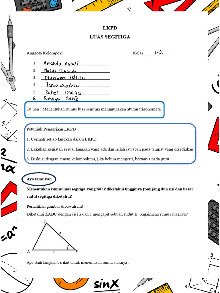 LKPD Luas Segitiga 2 | PDF