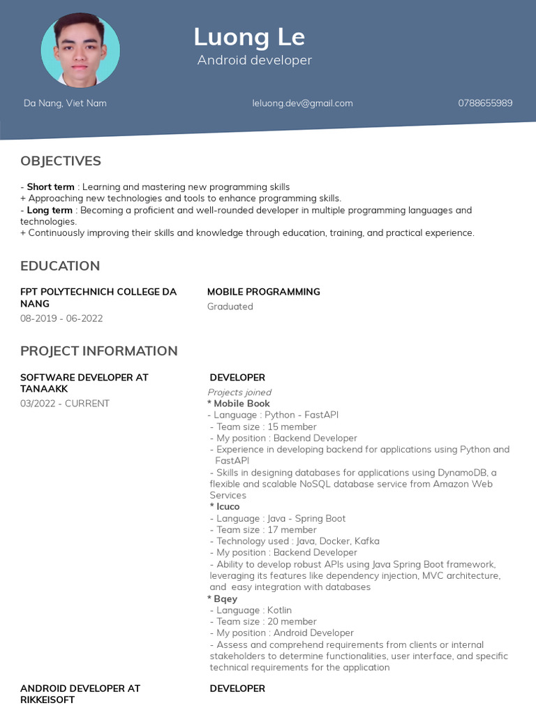 Android Developer Portfolio | PDF | Android (Operating System) | Java (Programming Language)