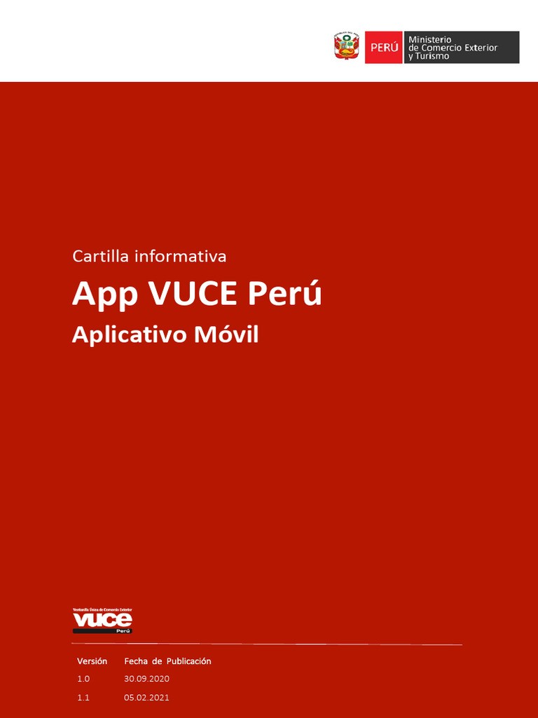 App VUCE Perú Aplicativo Móvil | PDF | Aplicación movil | Google Play
