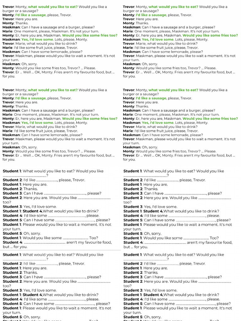 Unit 11 conversation | PDF