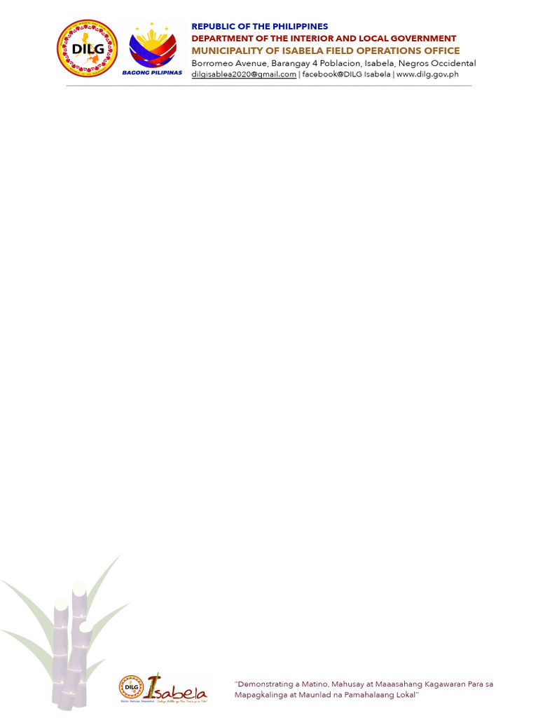 Letterhead Dilg 2024 Bagong Pilipinas | PDF | Social Science