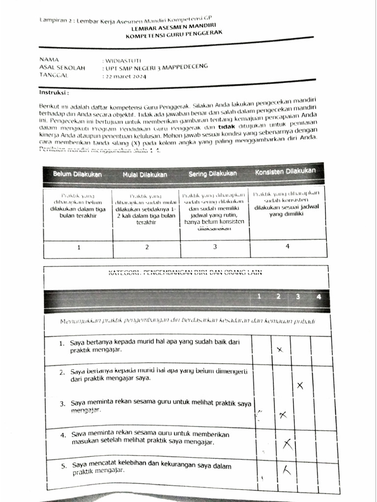 Asesmen Mandiri CGP | PDF