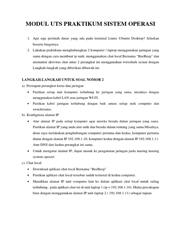 cd9c0 Modul Uts Sistem Operasi | PDF