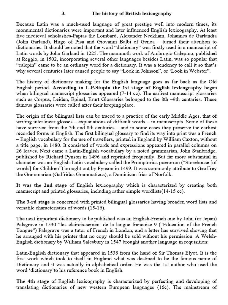 Lecture 3 | PDF | Dictionary | English Language