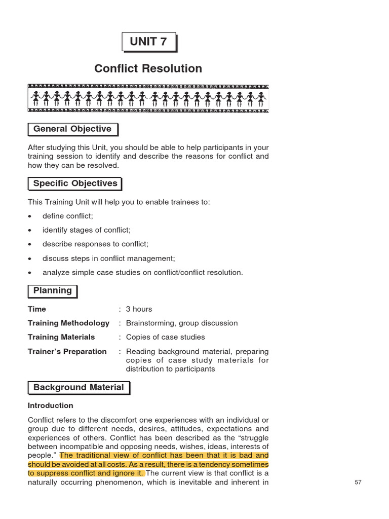 Conflict Resolution 1 | PDF | Conflict Resolution | Jealousy