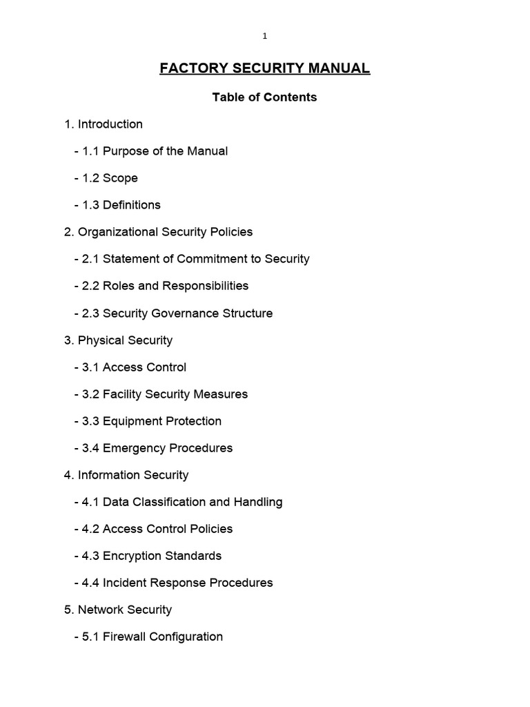 Security Manual | PDF | Information Security | Security