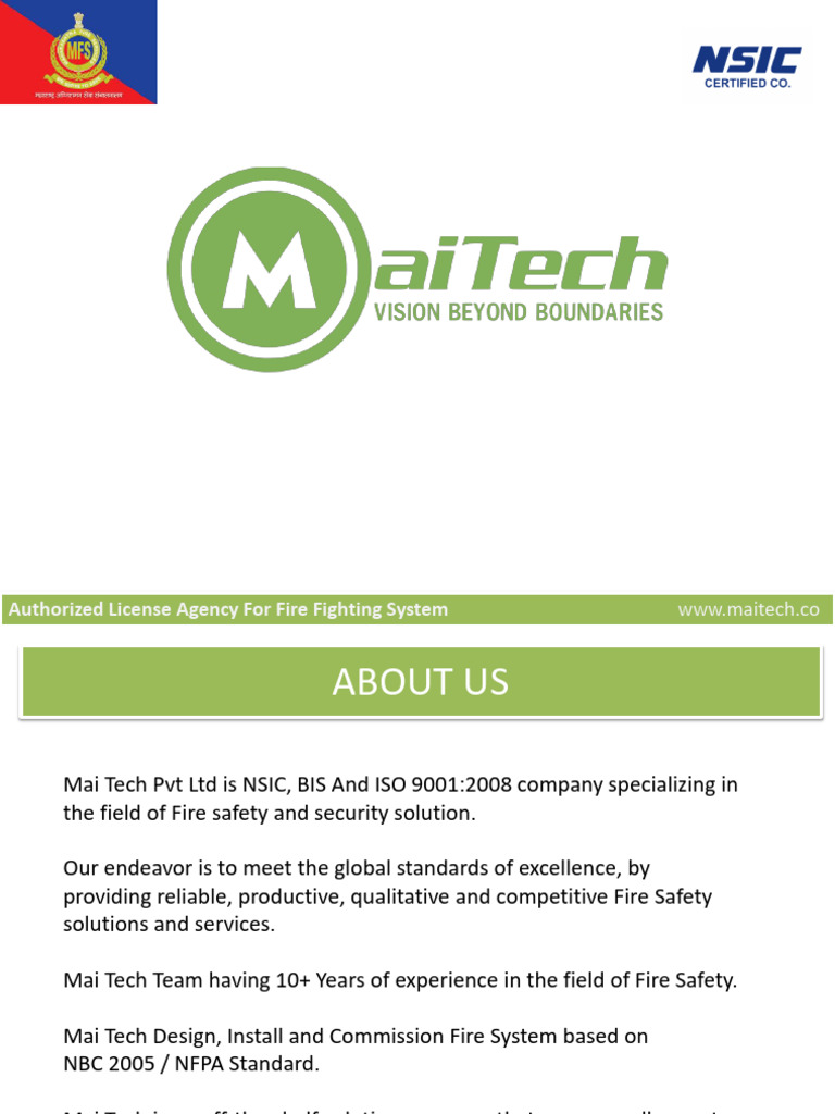 Maitech Profile 2023 | Download Free PDF | Fire Sprinkler System ...