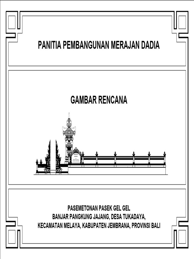 Denah Pembangunan Merajan Dadia | PDF