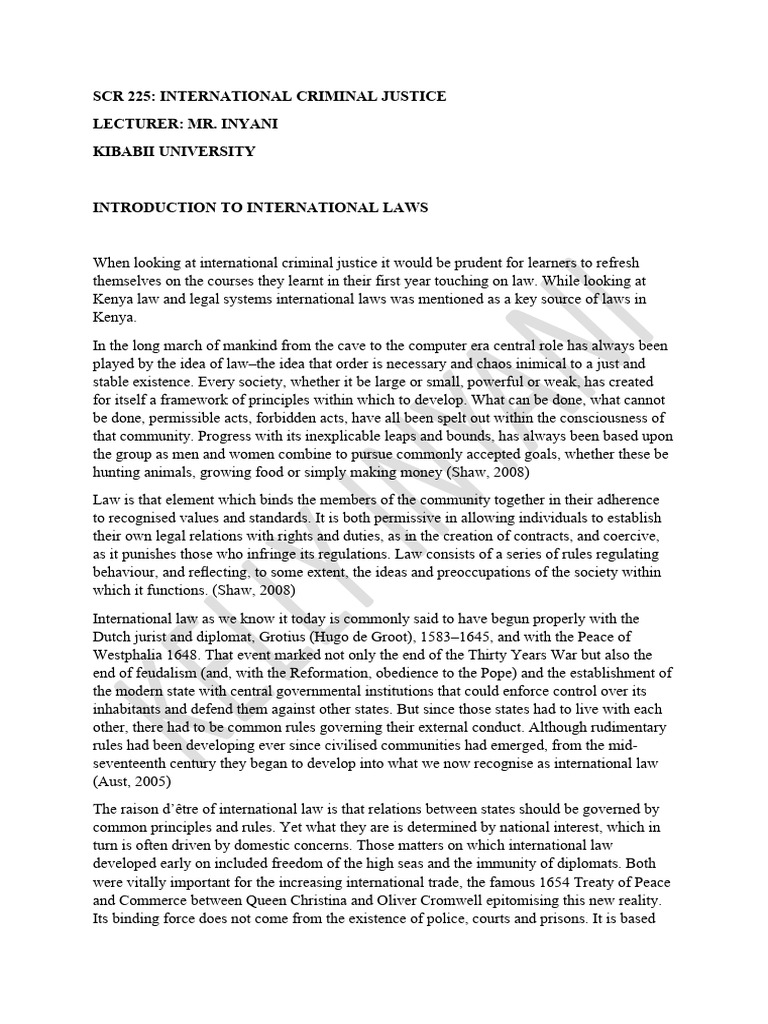 Introduction To International Laws | PDF | International Law | Government