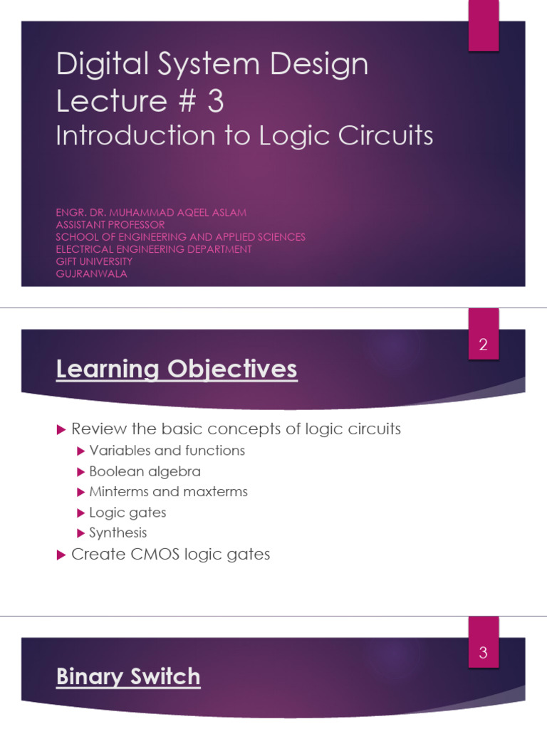 Lecture 3 Download Free Pdf Logic Gate Boolean Algebra