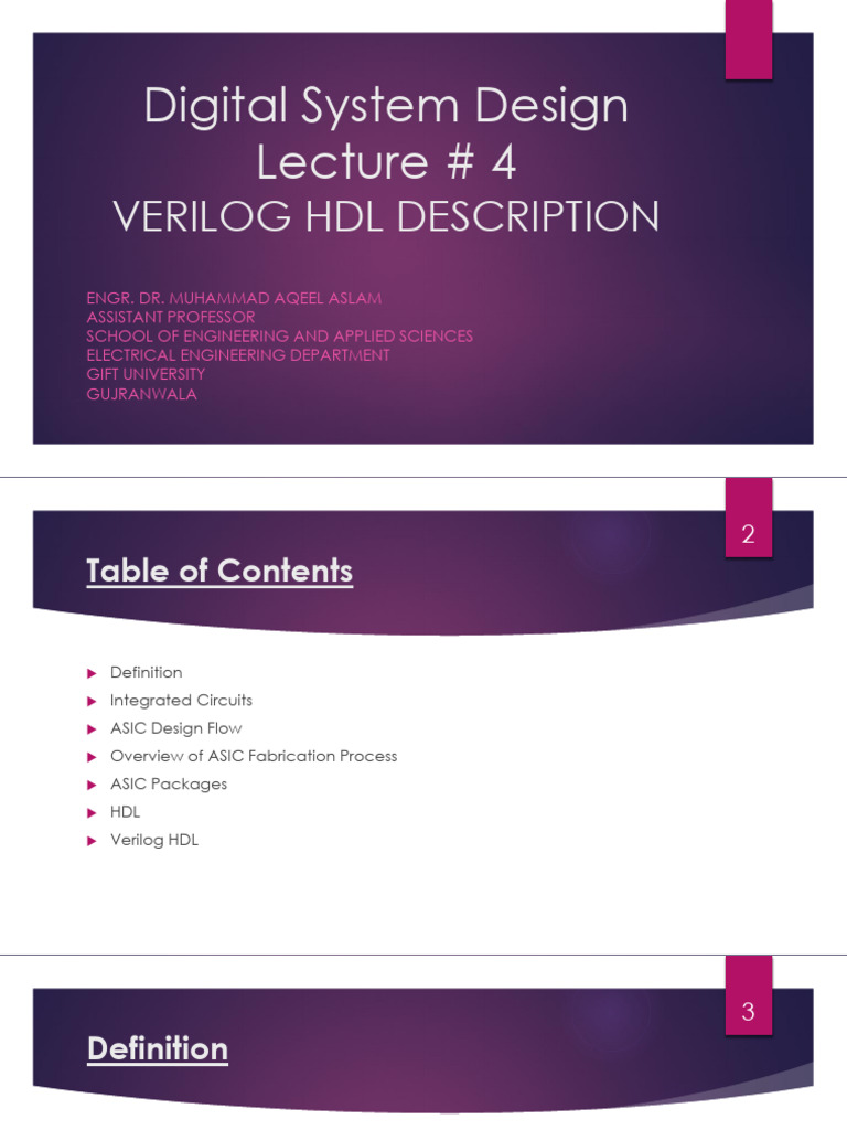 Lecture 4 | Download Free PDF | Hardware Description Language | Field Programmable Gate Array
