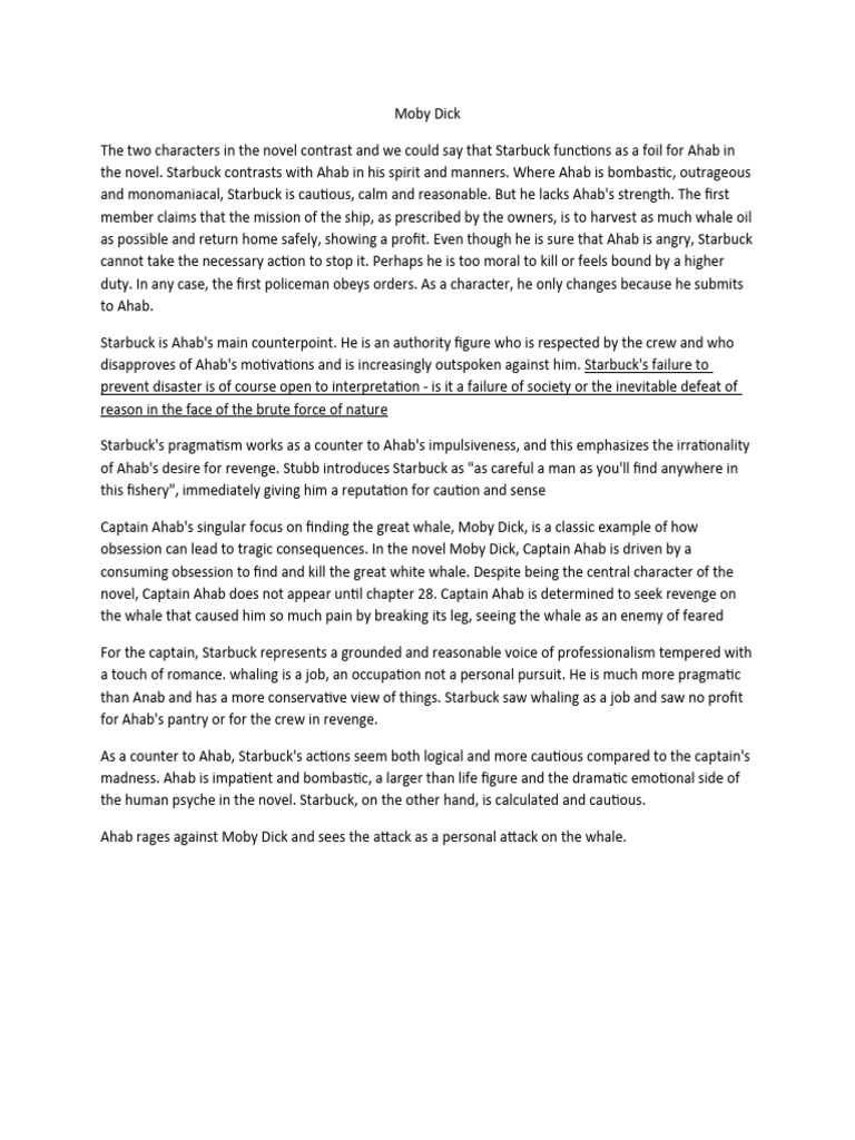 Moby Dick | PDF | Captain Ahab | Moby Dick