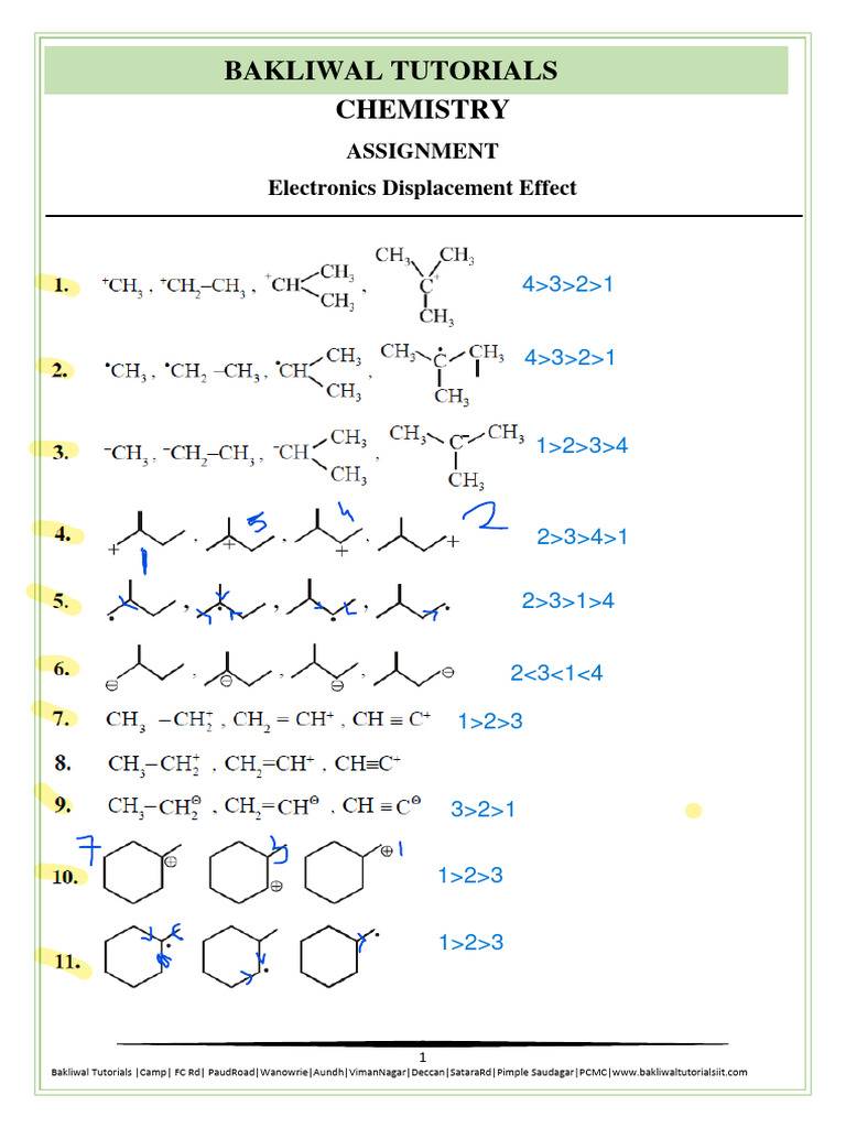 Electronics Displacement Effect 190224 | PDF | Physical Chemistry ...