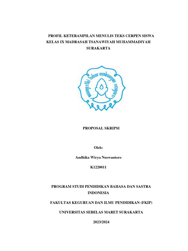 Proposal Skripsi Profil Keterampilan Menulis Cerpen | PDF