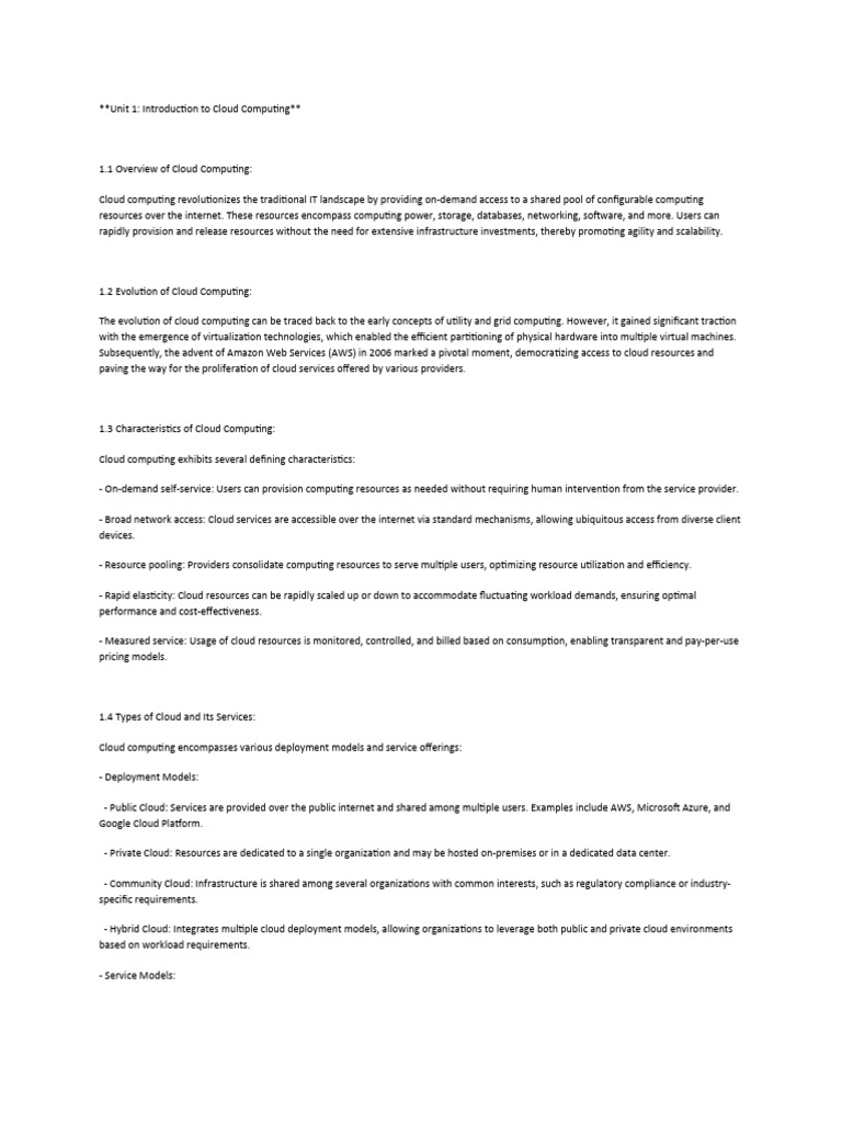 Cloud Computingnotes | PDF | Cloud Computing | Virtualization Cloud Computingnotes | PDF | Cloud Computing | Virtualization