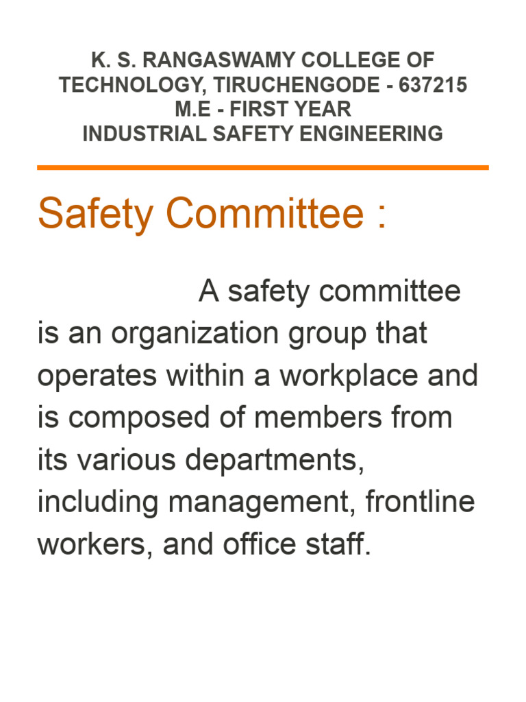 Safety Committee | PDF | Career & Growth