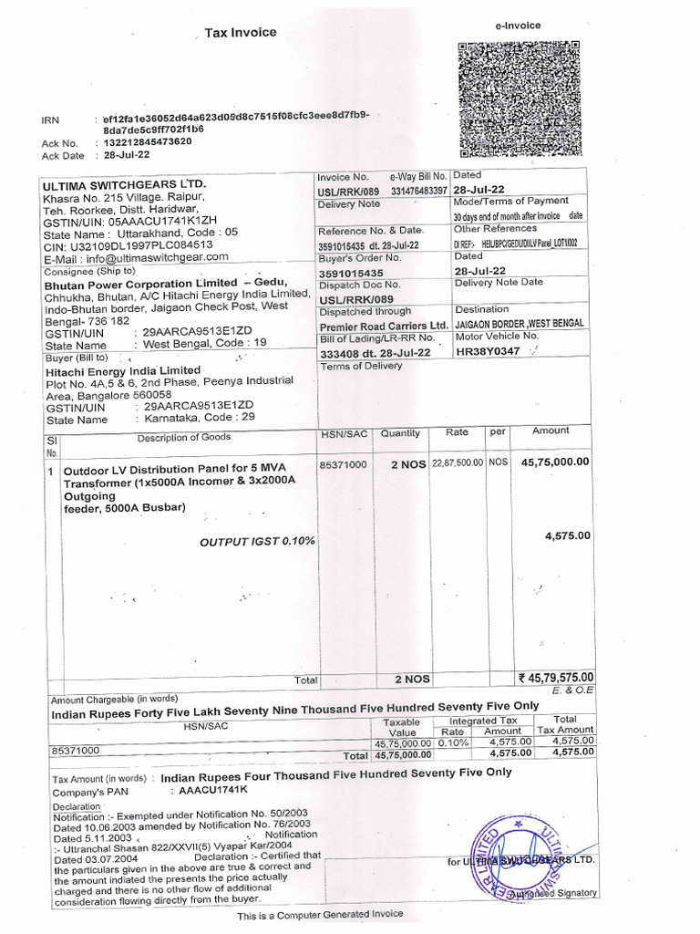 GST Invoice No-89 | PDF