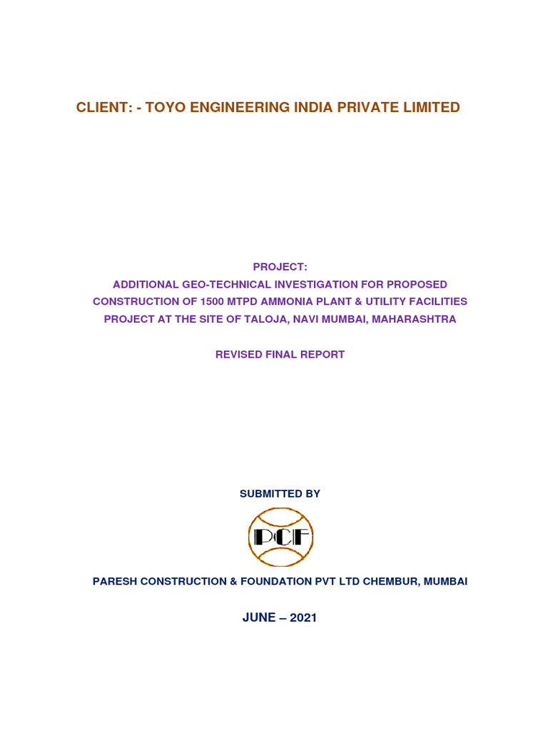 Soil Analysis Report | PDF | Borehole | Geotechnical Engineering