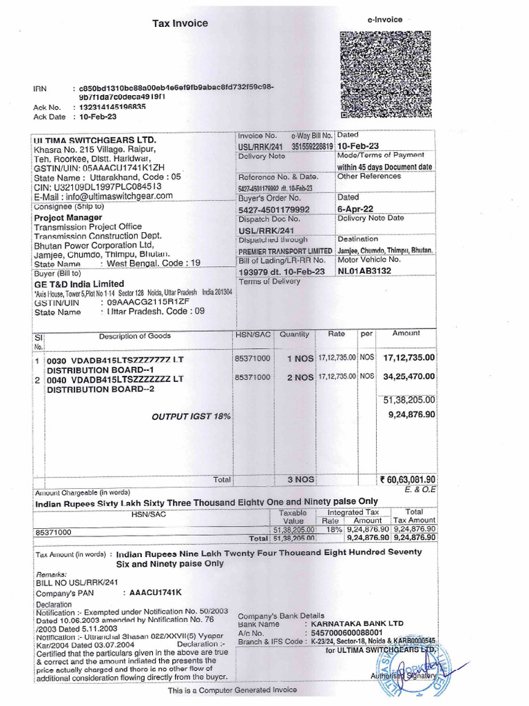 GST INVOICE NO-241 | PDF