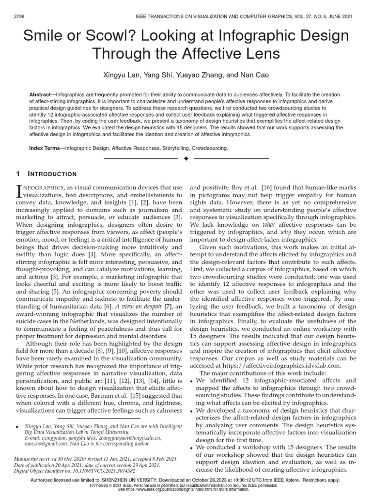Smile or Scowl Looking at Infographic Design Through The Affective Lens ...