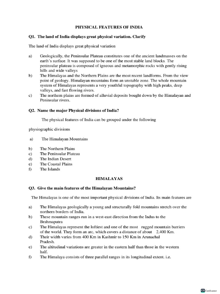 Chapter 2 - Physical Features - Geography | PDF