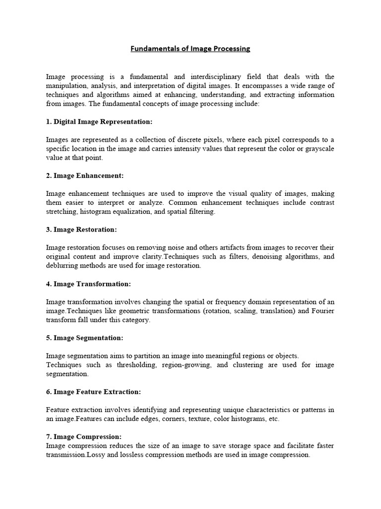 Fundamentals of Image Processing | PDF | Digital Image | Data Compression