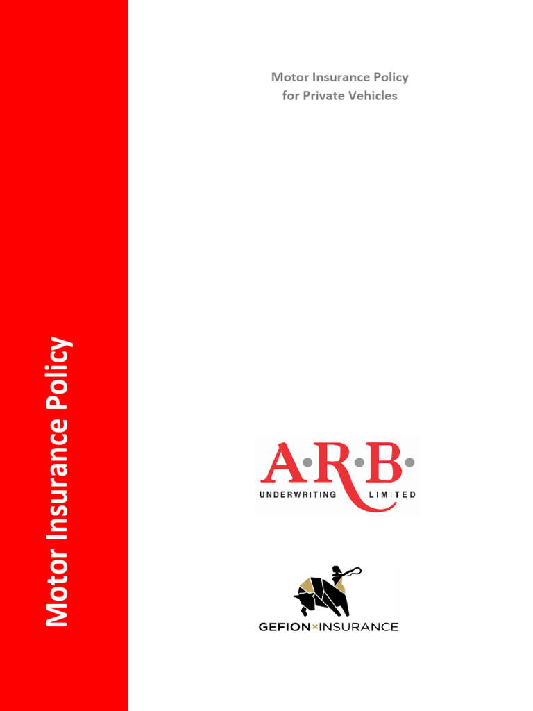 ARB Motor Insurance Policy Booklet Ideal Geffion AS | PDF | Vehicle ...