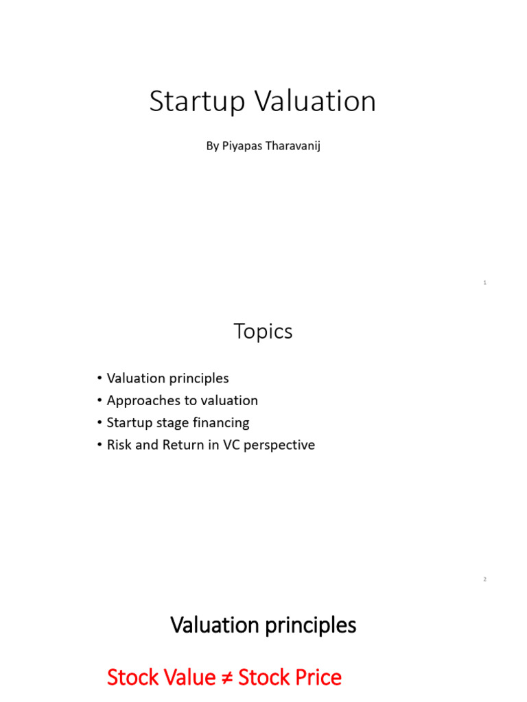 2-1 Introduction To Valuation | PDF | Valuation (Finance) | Investing