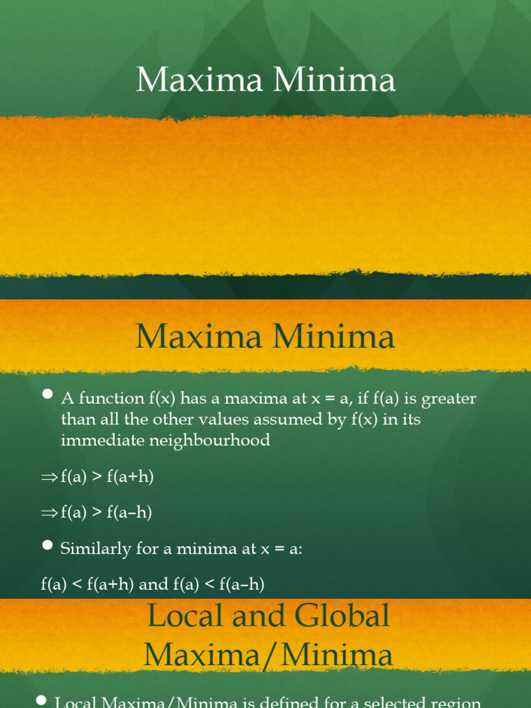 Maxima Minima 1 | PDF | Numerical Analysis | Analysis