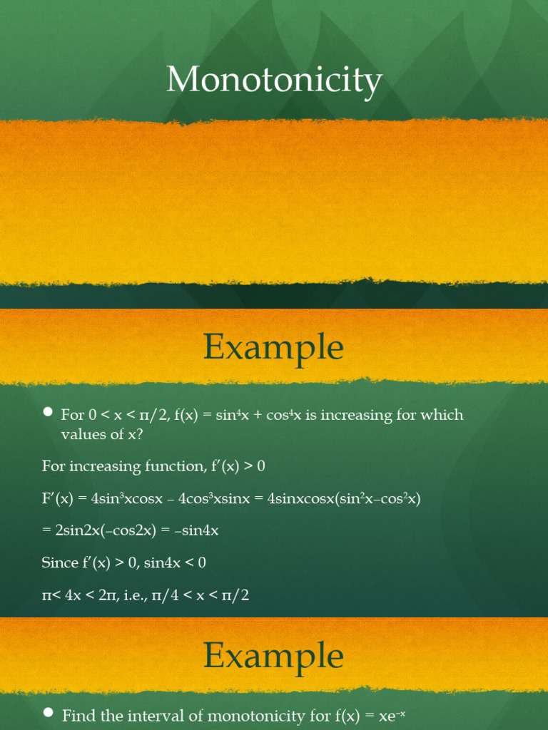 Monotonicity 2 | Download Free PDF | Mathematical Analysis | Mathematical Relations
