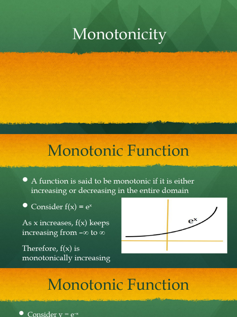 Monotonocity 1 | PDF | Monotonic Function | Function (Mathematics)