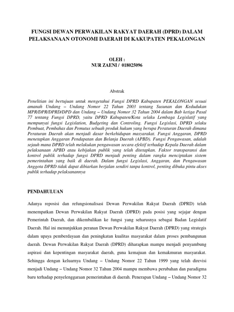 Tugas 2 Sistem Pemerintahan Daerah | PDF | Politik