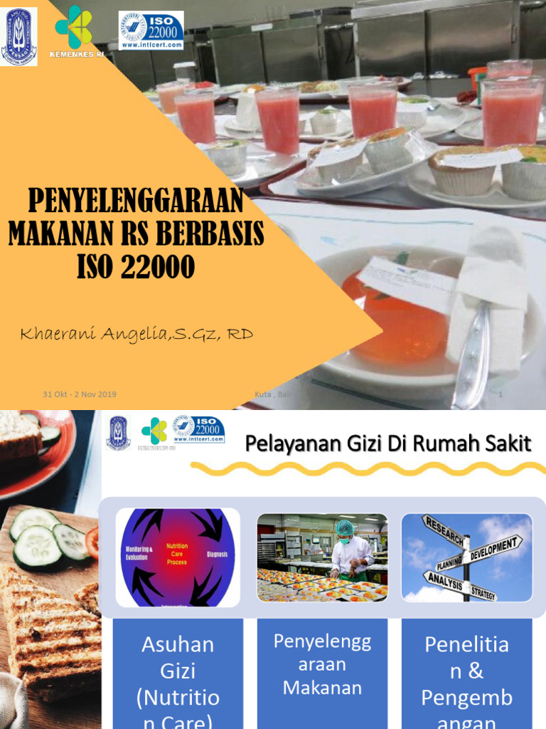 Penyelenggaraan Makanan Berbasis ISO 22000 | PDF