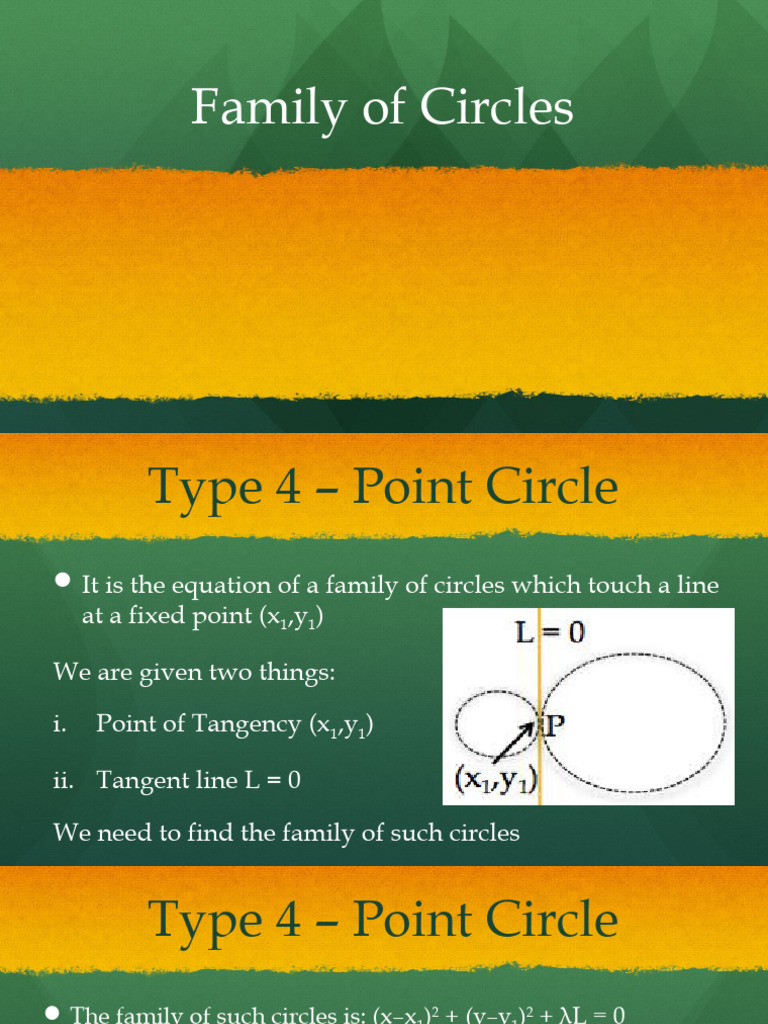 Family of Circles II | PDF | Tangent | Elementary Geometry