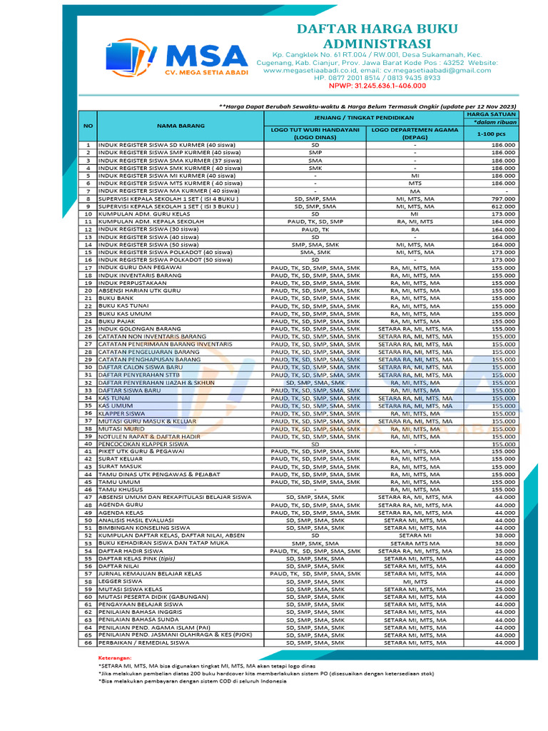 Katalog Buku Adm 2023 Update | PDF