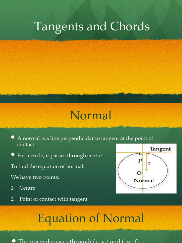 Tangents | PDF | Tangent | Circle