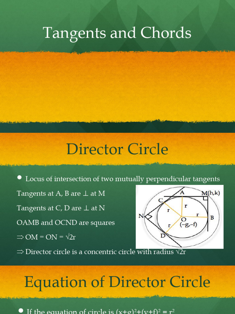 Tangents and Chords II | PDF | Circle | Geometric Shapes