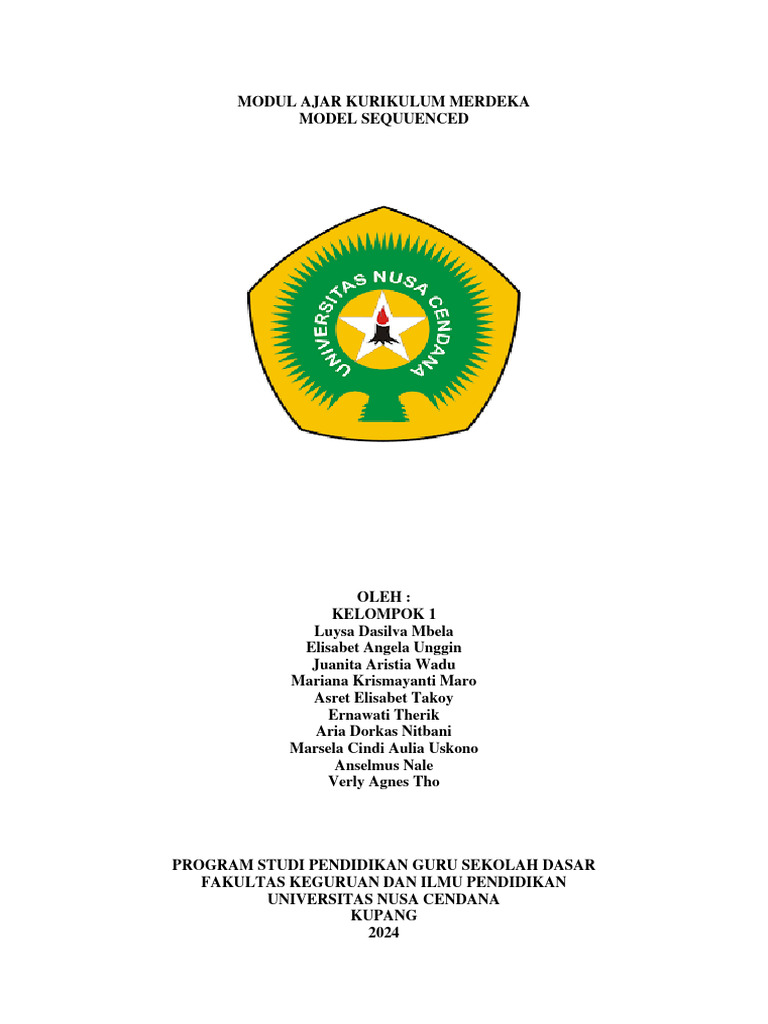 Model Sequenced Terpadu Kelompok Satu | PDF