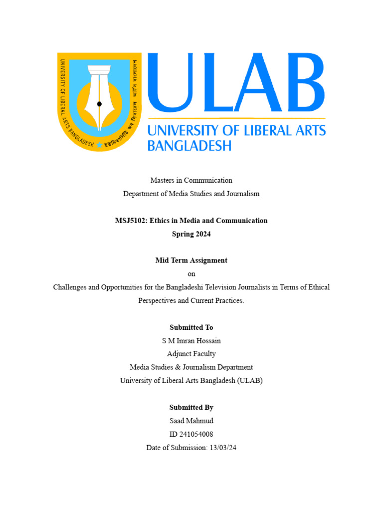 Saad Mahmud - Challenges and Opportunities For The Bangladeshi ...