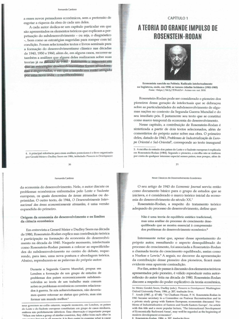 Capítulo 1 - Rosenstein-Rodan | Download grátis PDF | Economia ...